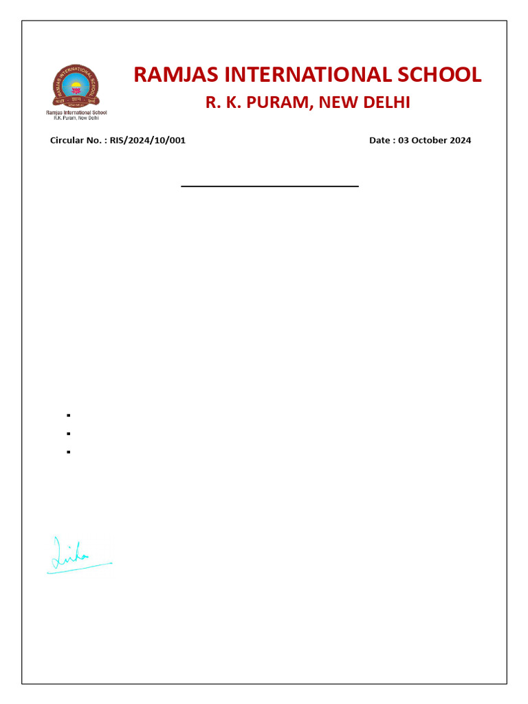 PTM Circular On 05 October 2024 | PDF