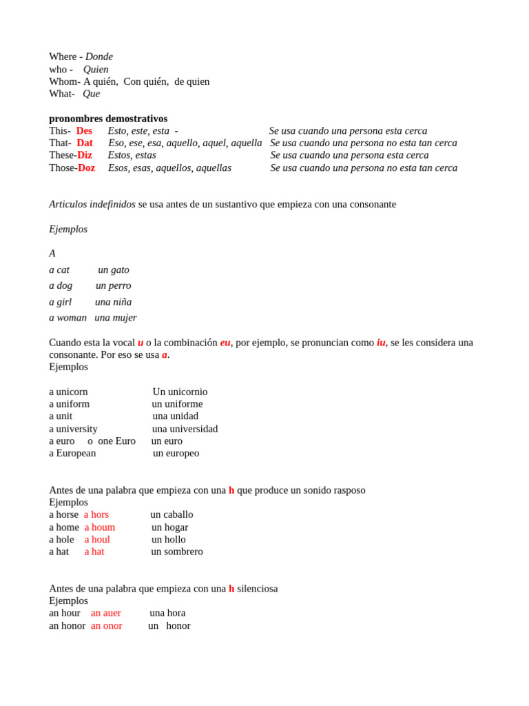 Un Poquito de Gramatica Basica | PDF