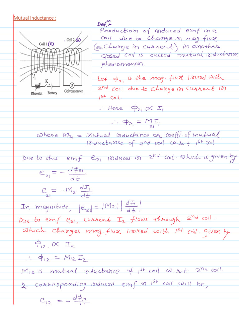 11 Mutual Inductance (M) | PDF