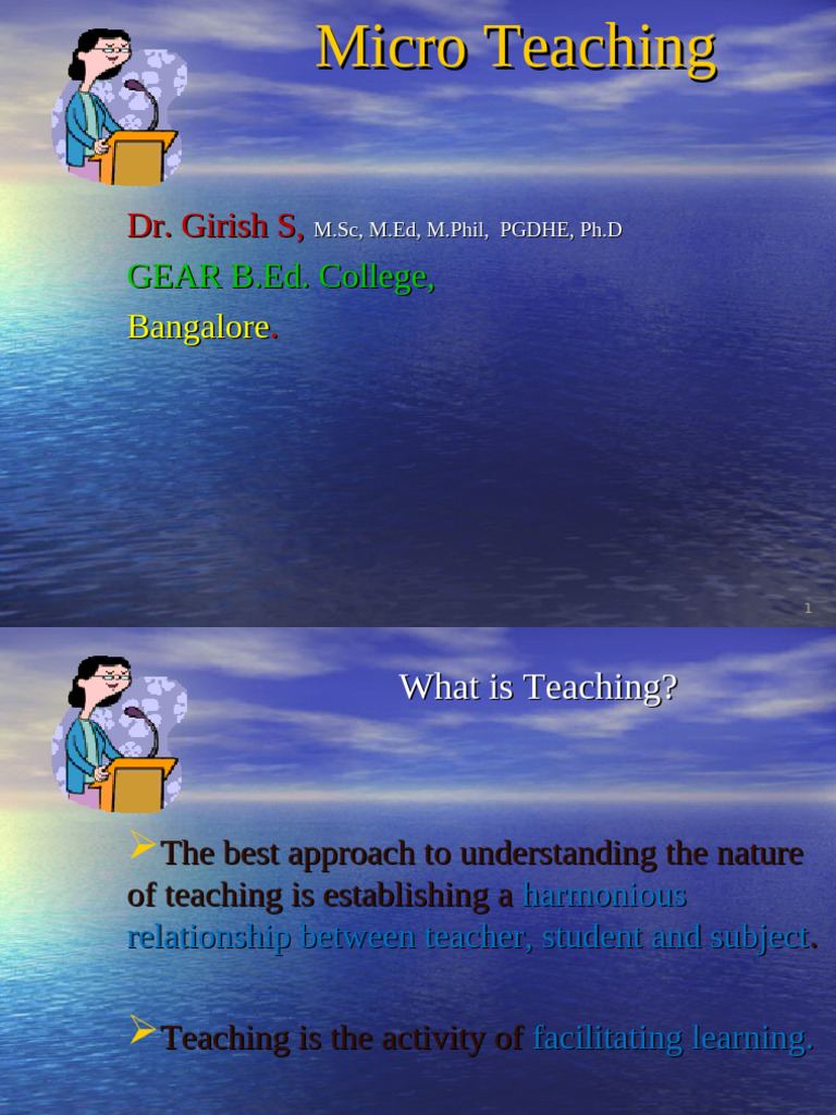Micrteaching Girish | PDF