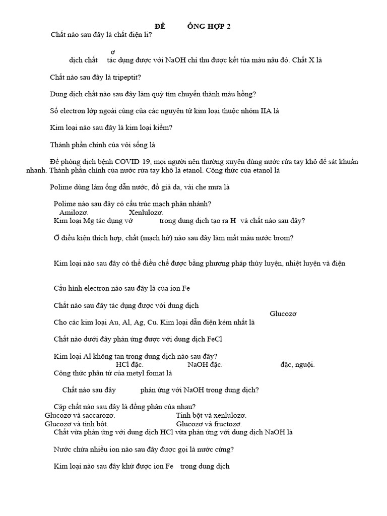 Ôn T NG H P 2 | PDF