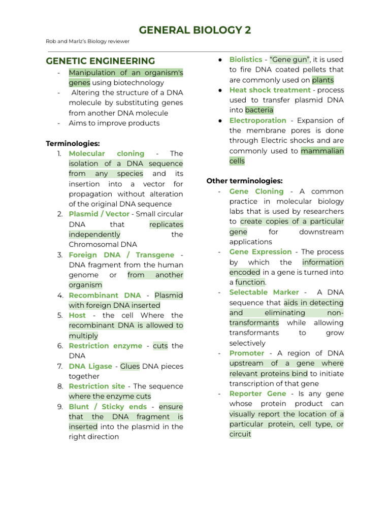 General Biology 2 | PDF