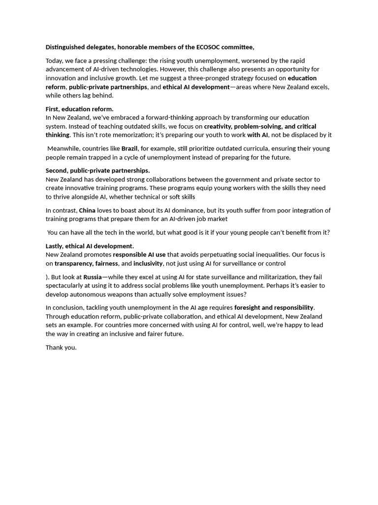 Distinguished Delegates | PDF