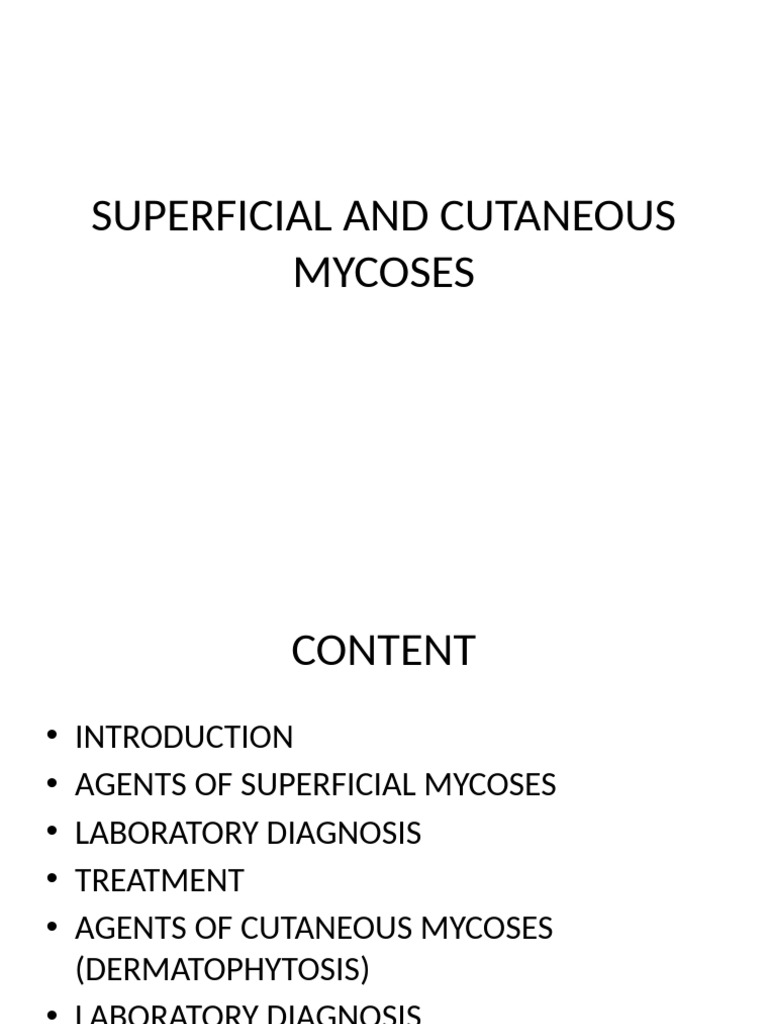 2 SUPERFICIAL AND CUTANEOUS MYCOSES | PDF