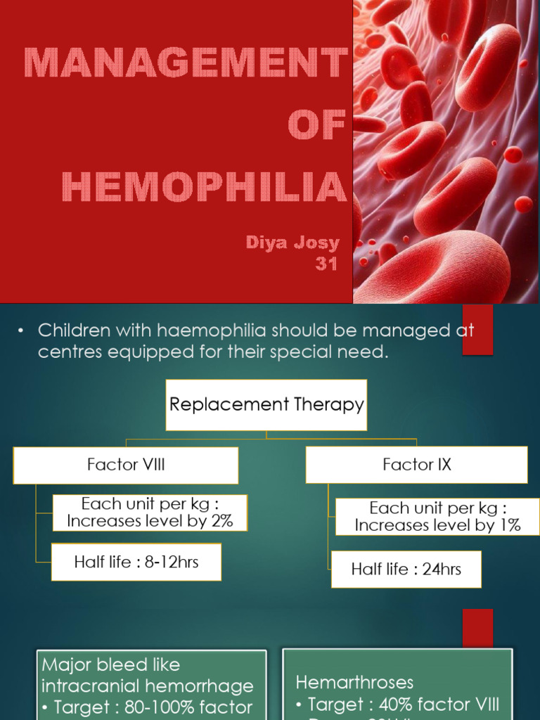 Hemophilia Management Pediatrics (OP Ghai - 10th Edition) | PDF