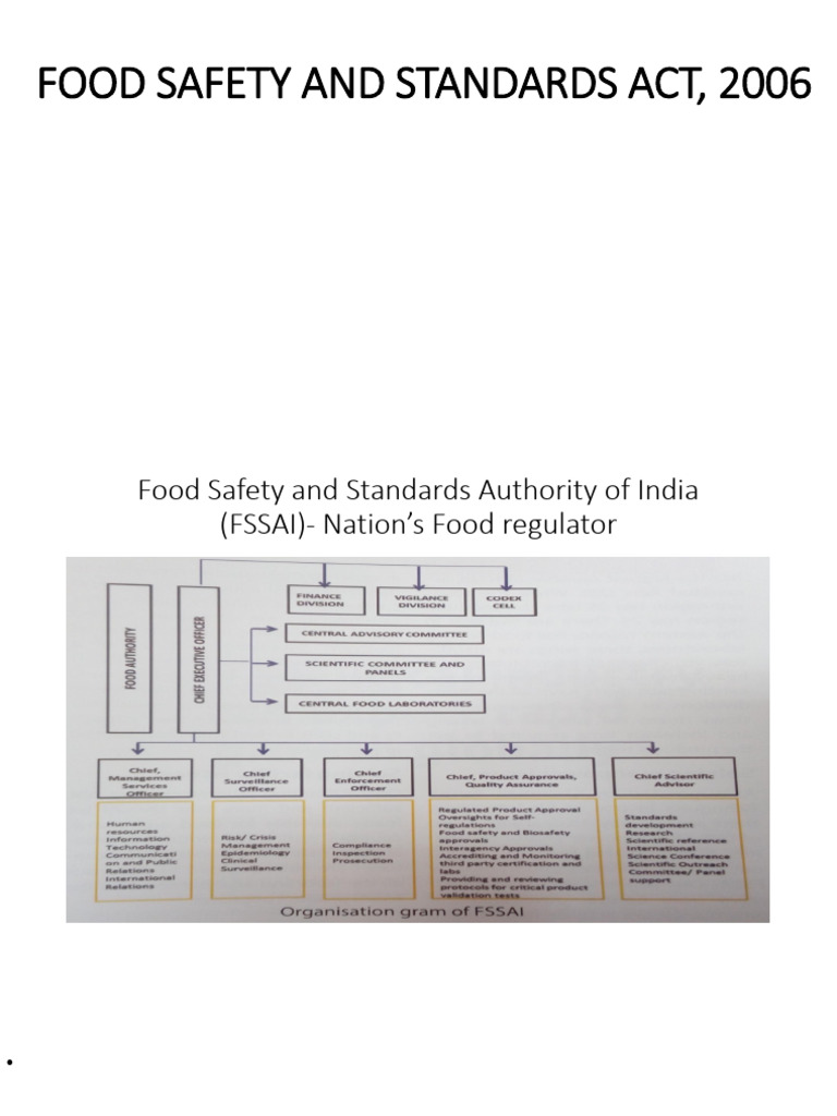 FOOD SAFETY AND STANDARDS ACT, 2006 - Edited | PDF