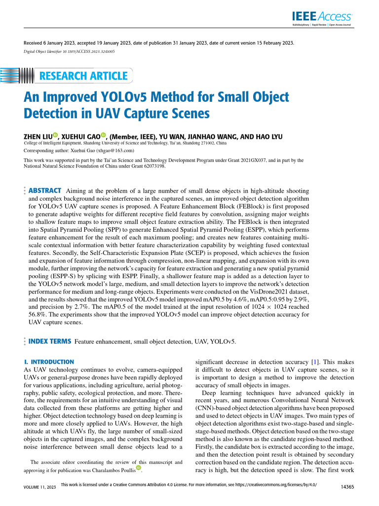 An Improved Yolov5 Method For Small Object Pdf Applied Mathematics
