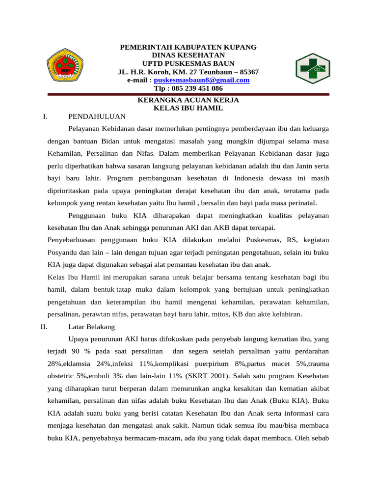 Kak Kelas Ibu Hamil | PDF