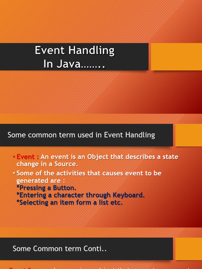 Event Handling | PDF Event Handling | PDF
