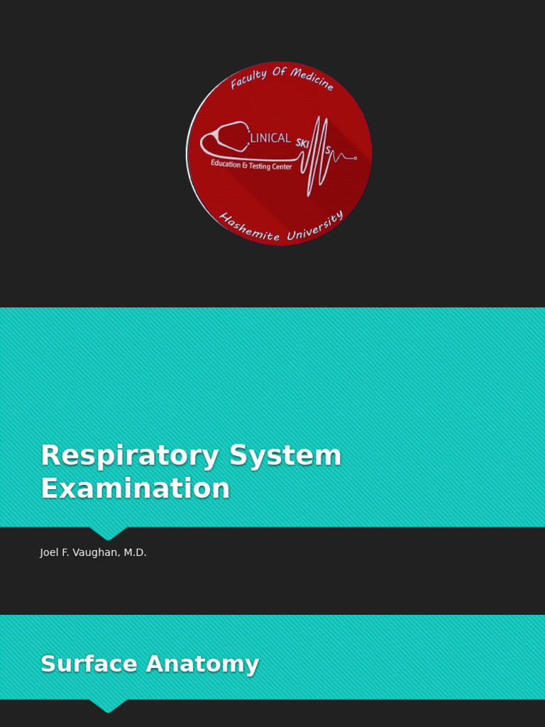Respiratory Examination Lecture (Slides) | PDF