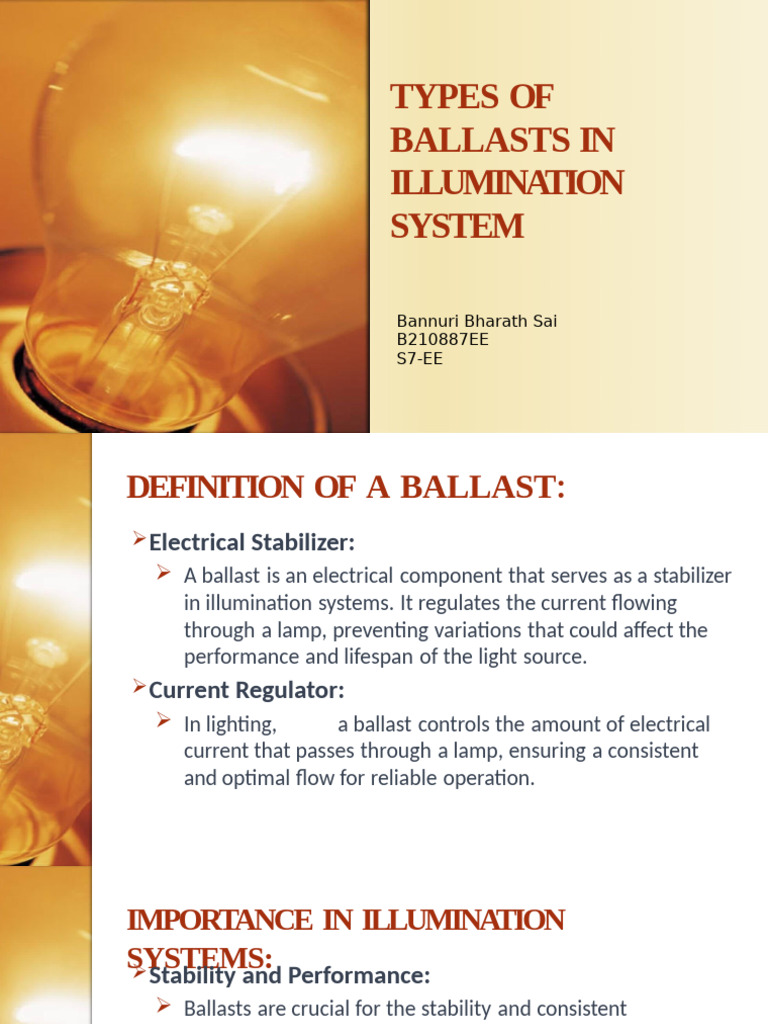 Types of Ballasts in Illumination System-1 | PDF