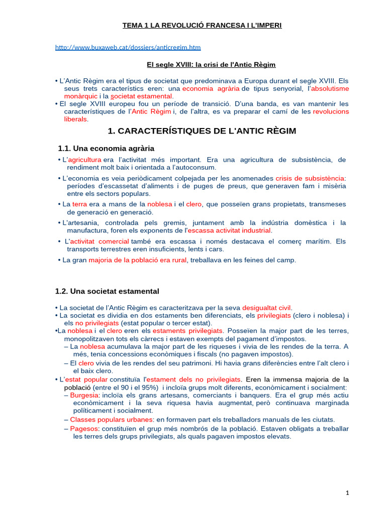 La Revolución Francesa y el Antiguo Régimen | PDF | Formas de gobierno ...