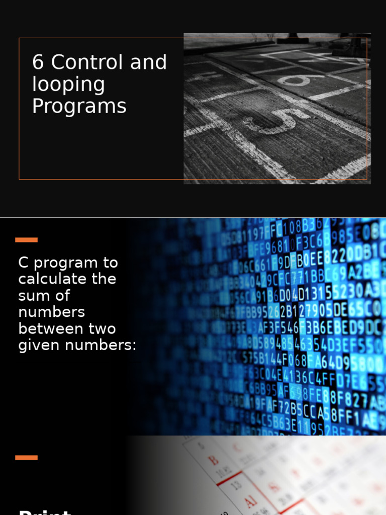 6 Control and Looping Programs | PDF 6 Control and Looping Programs | PDF
