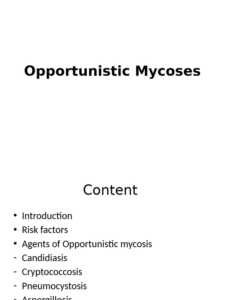 4 Opportunistic Mycoses | PDF