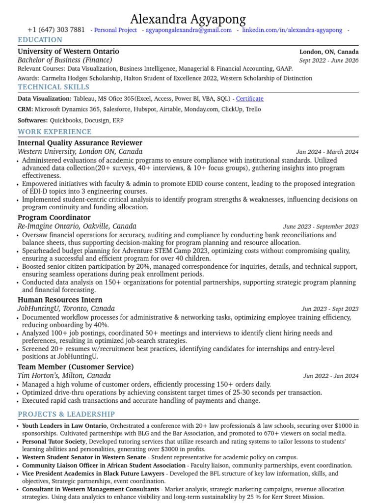 Alexandra A Resume 2024 | PDF