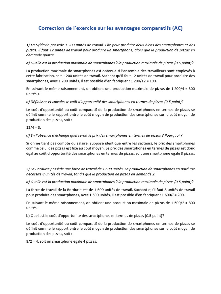 Correction Exercice AC | PDF