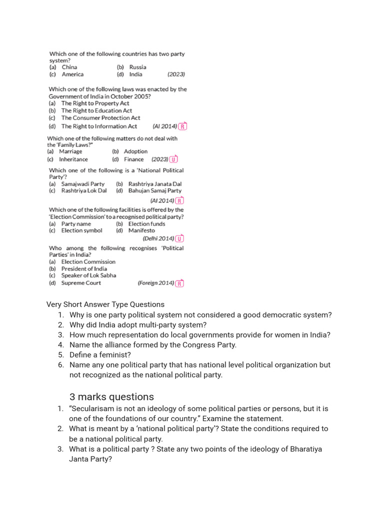 Gender Equality-Political Party | PDF