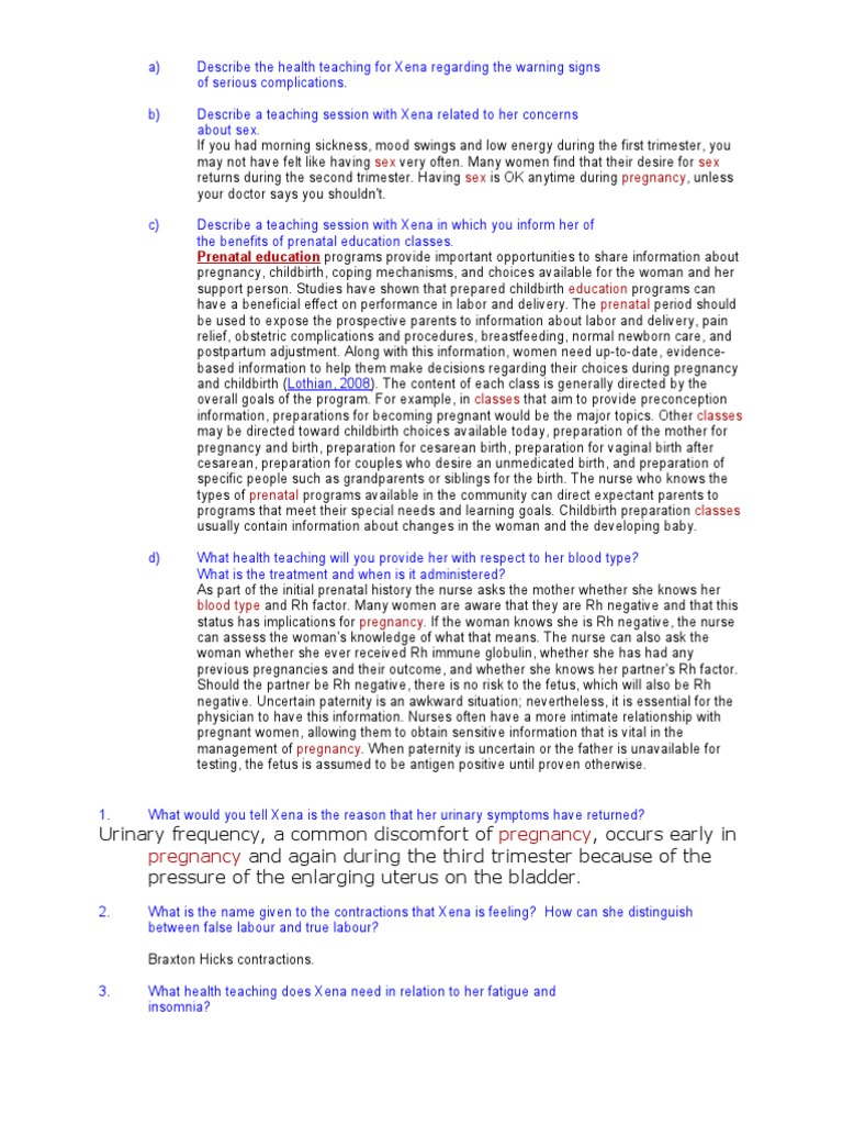 Sex Sex Sex Pregnancy: Prenatal Education | PDF | Self-Improvement