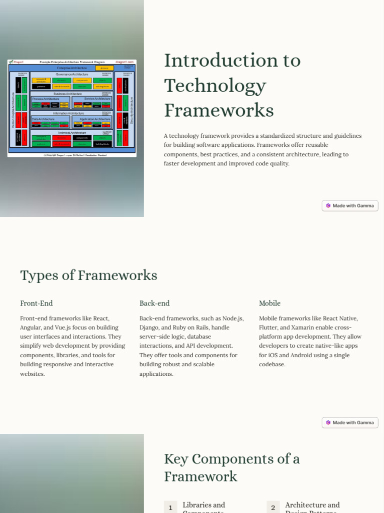 Introduction To Technology Frameworks | PDF