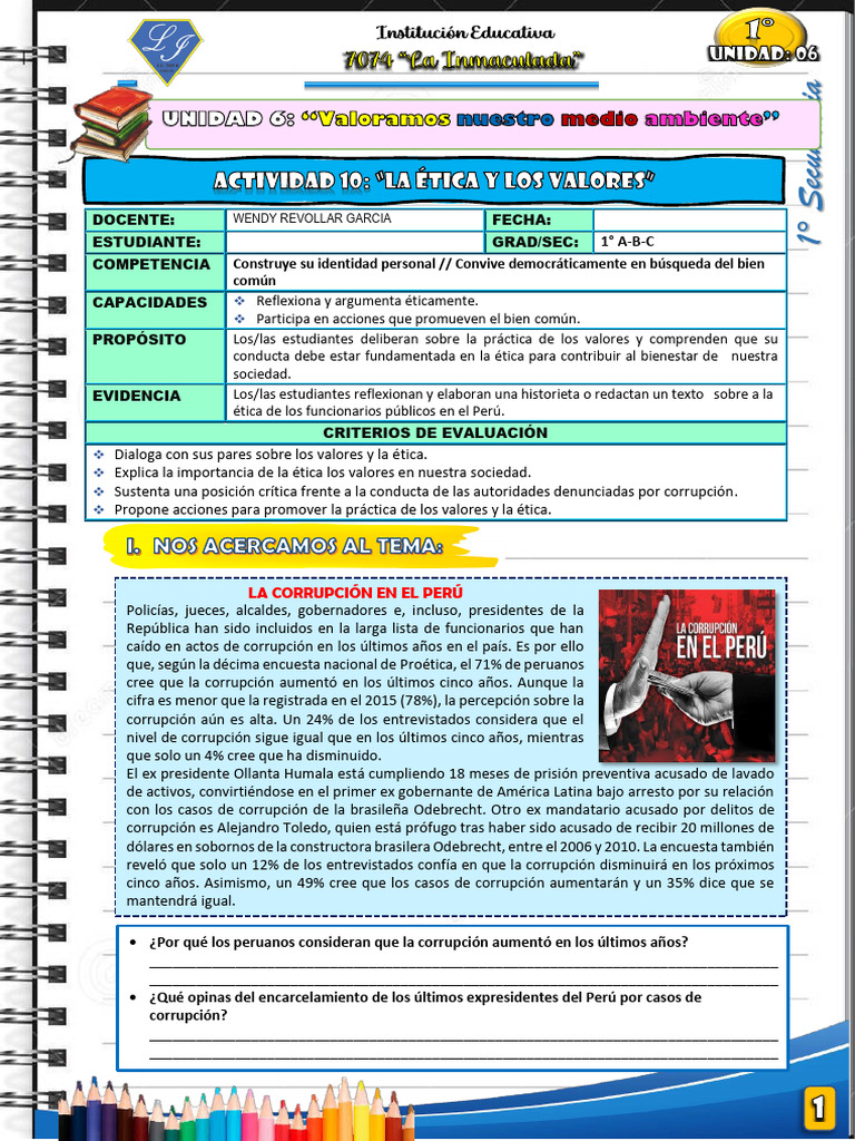 1° DPCC - Actv.10-Unid.6 2024 | PDF