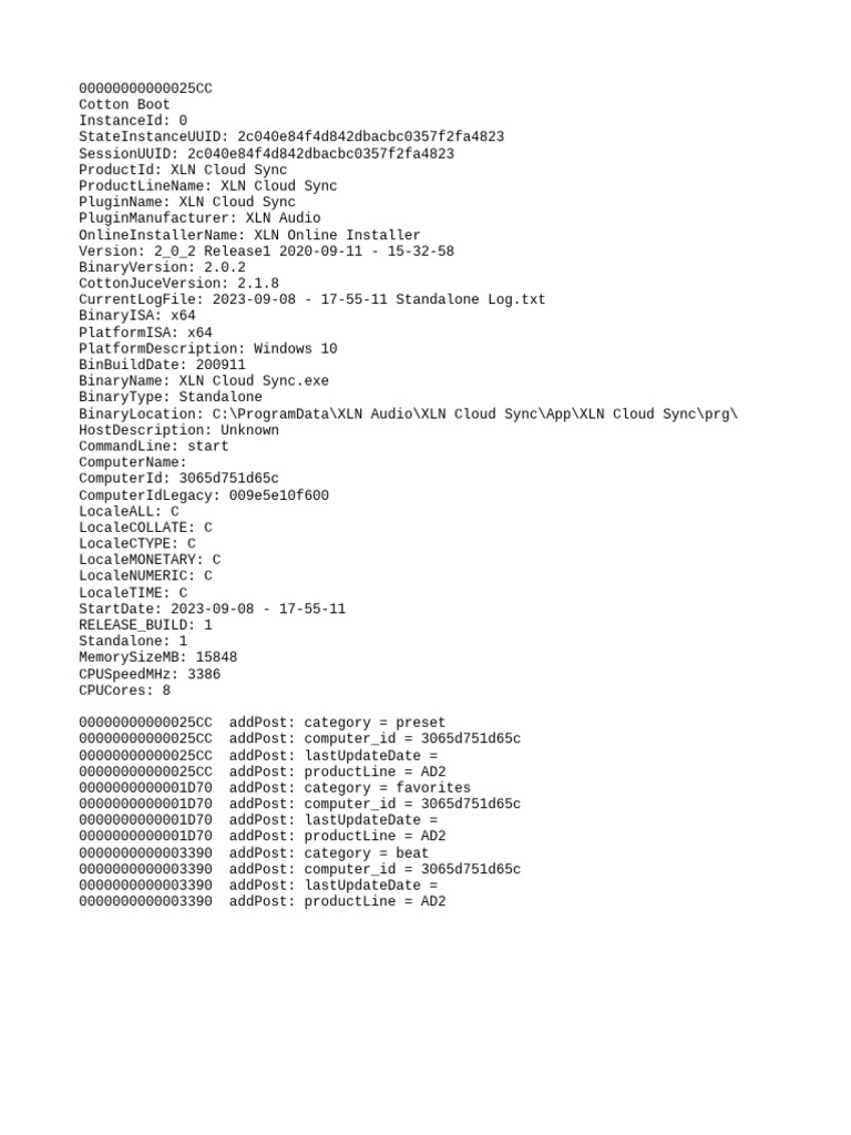 2023-09-08 - 17-55-11 Standalone Log | PDF