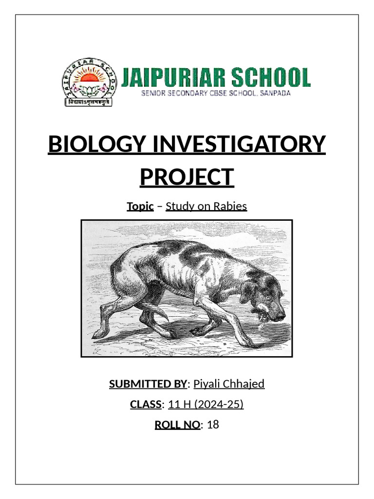 Biology Investigatory Project | PDF