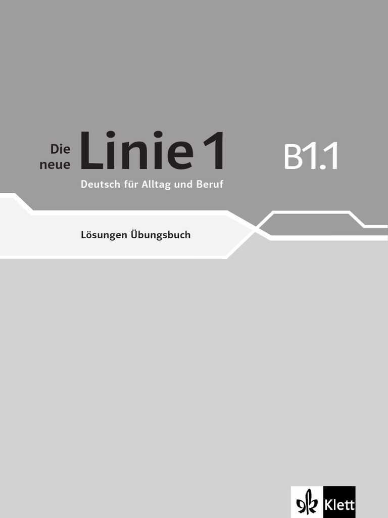Die Neue Linie1 B1 1 LOESUNGEN UEB | PDF