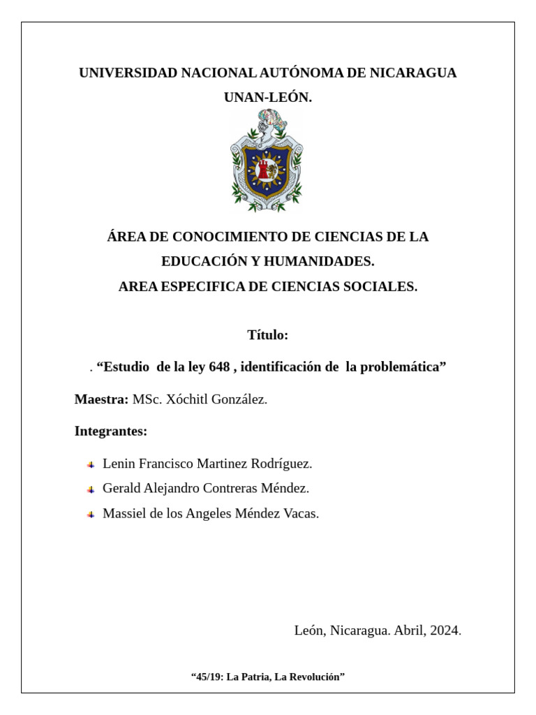 Estudio Ley 648 Gerald | PDF