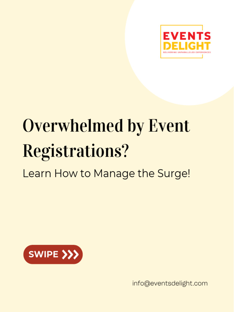Overwhelmed by Event Registrations?: Learn How To Manage The Surge! | PDF