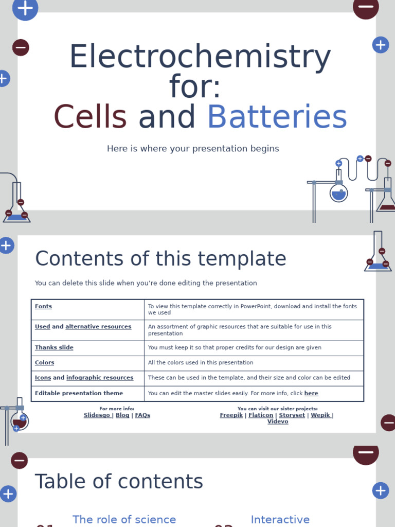 Electrochemistry For - Cells and Batteries by Slidesgo | PDF