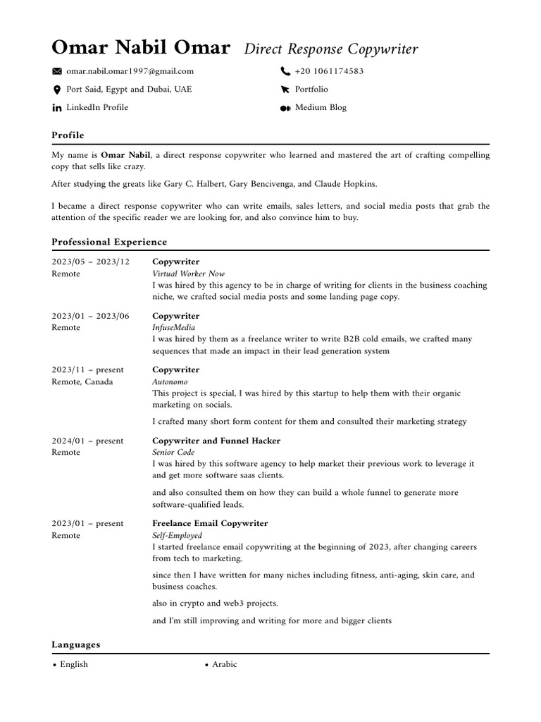 Omar Nabil Omar Resume | PDF