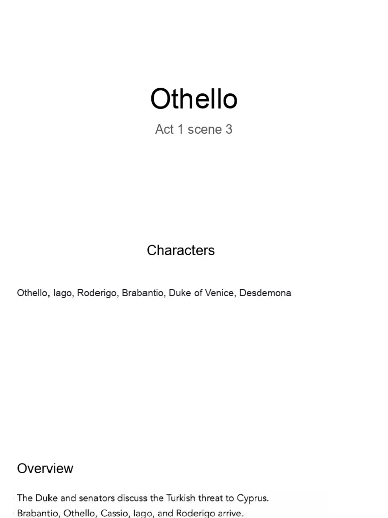Othello A1s3 | PDF