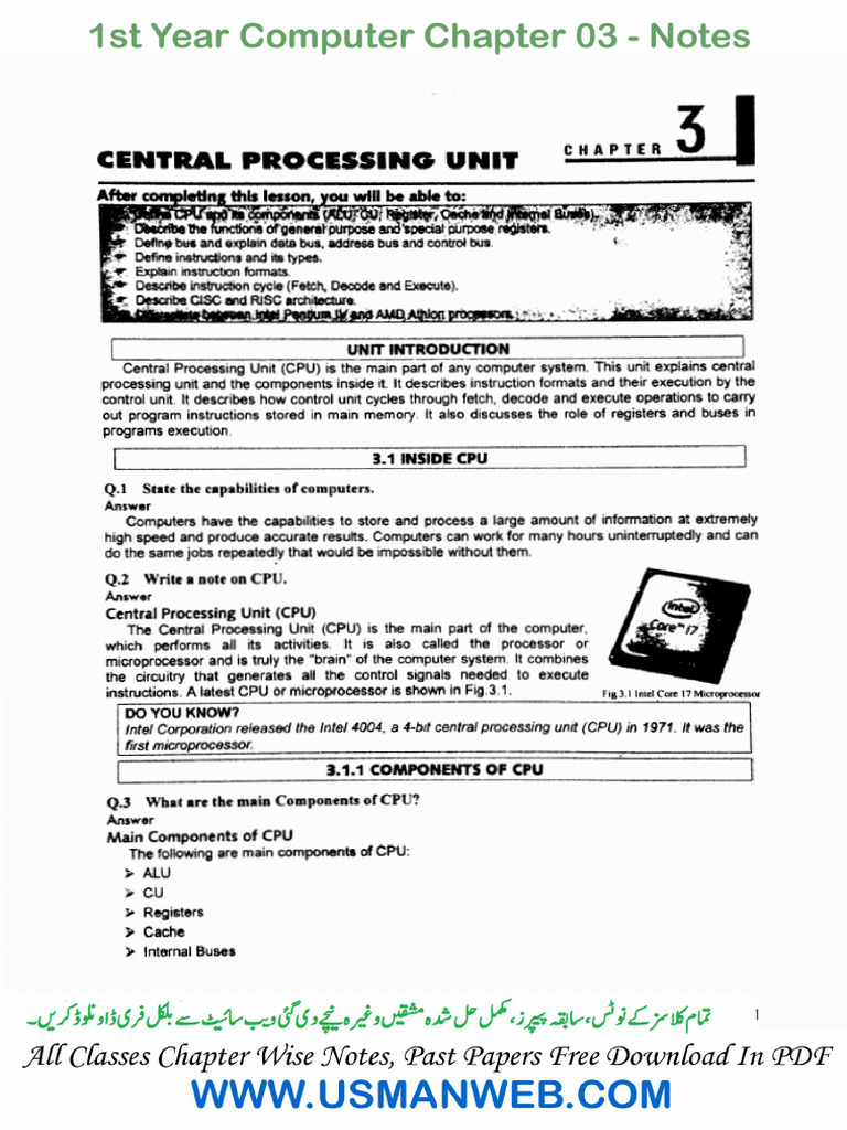 11th Computer CH 3 Notes | PDF