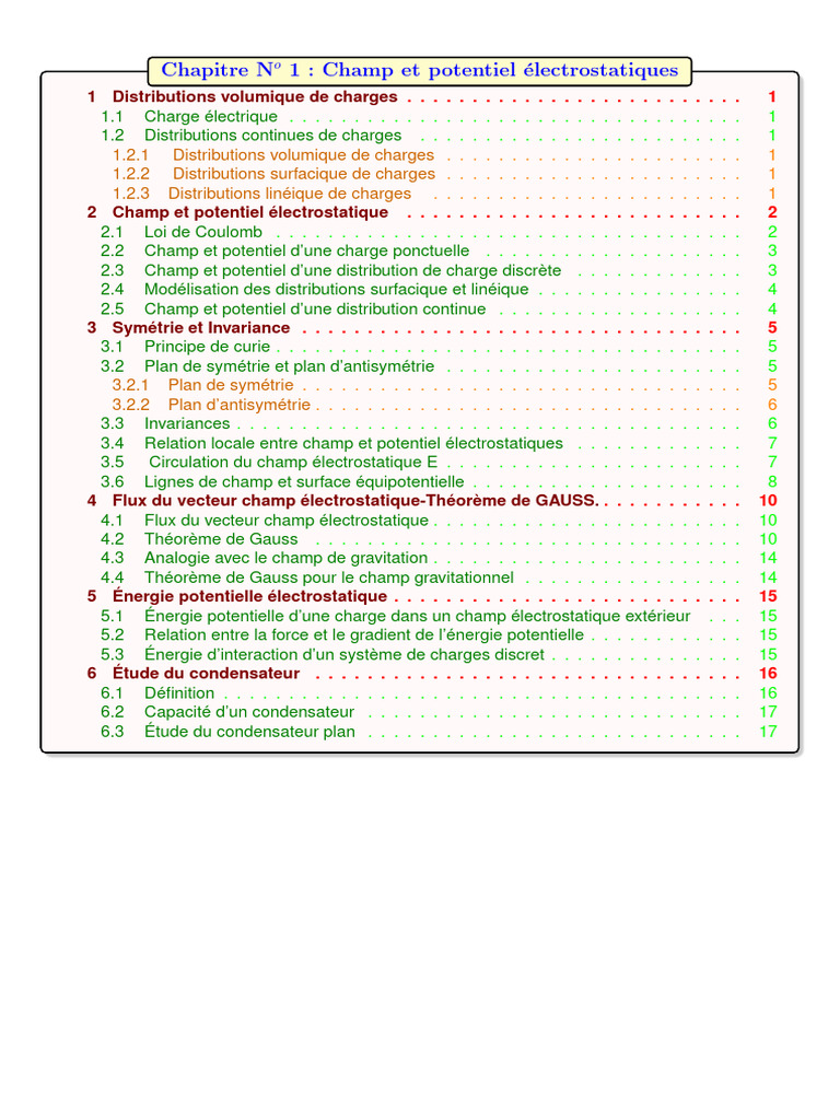 Chap1 Electrostatique E | PDF
