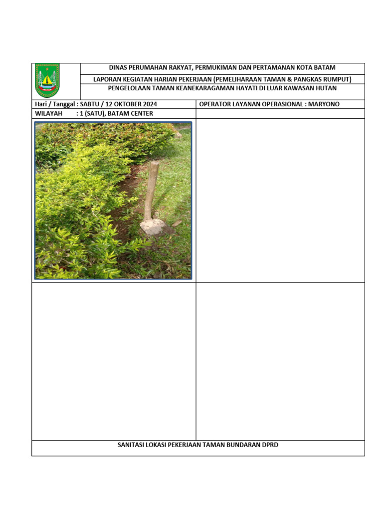 12 & 14 Oktober 2024 Sabtu Dan Senin Laporan Harian PML & PR Wilayah 1 | PDF
