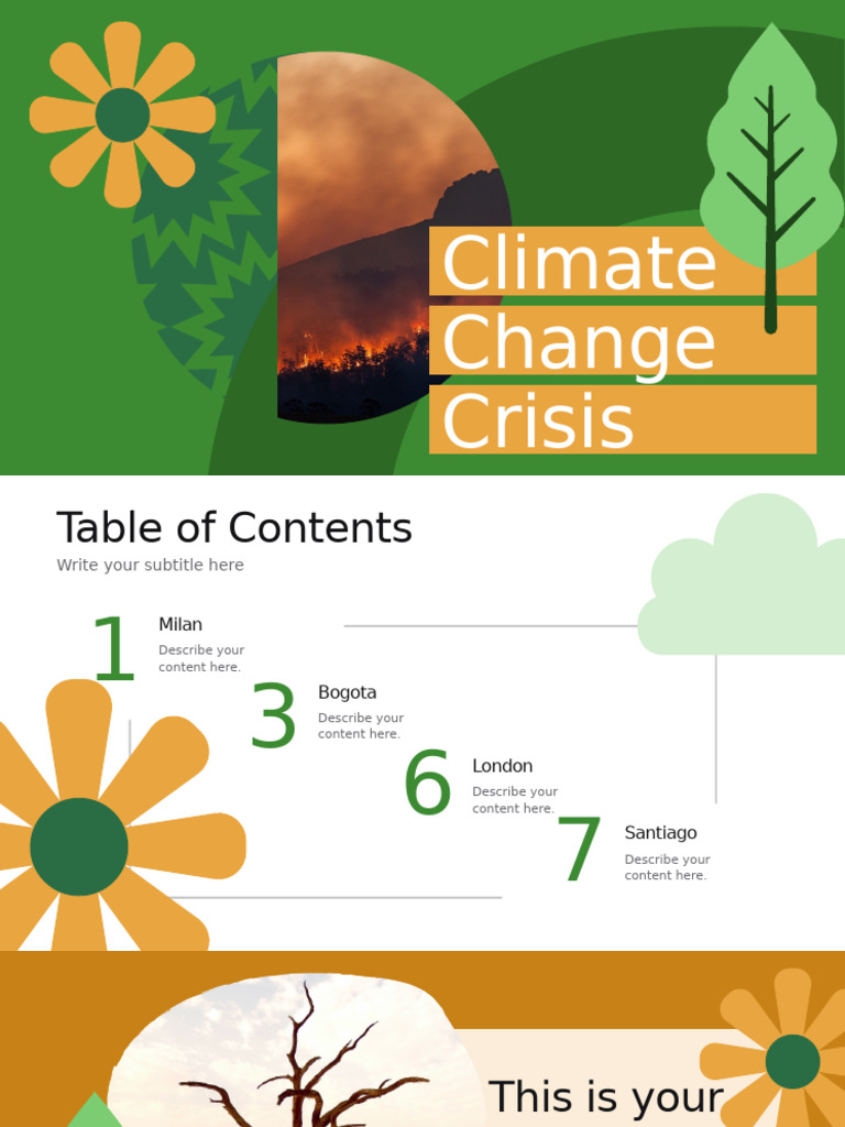 Climate Change Crisis Thesis Presentation Green Variant | PDF