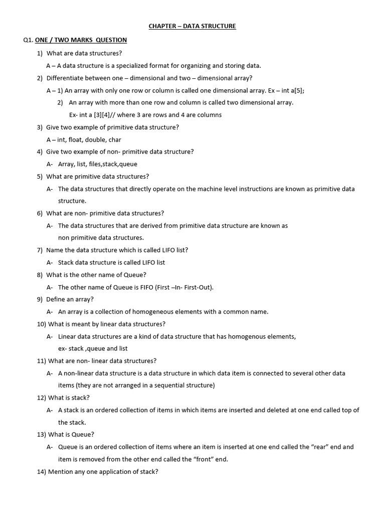 Data Structure-1 | PDF
