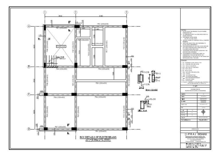 5.plinth Beam Layout - TPSB at Tolichowki | PDF