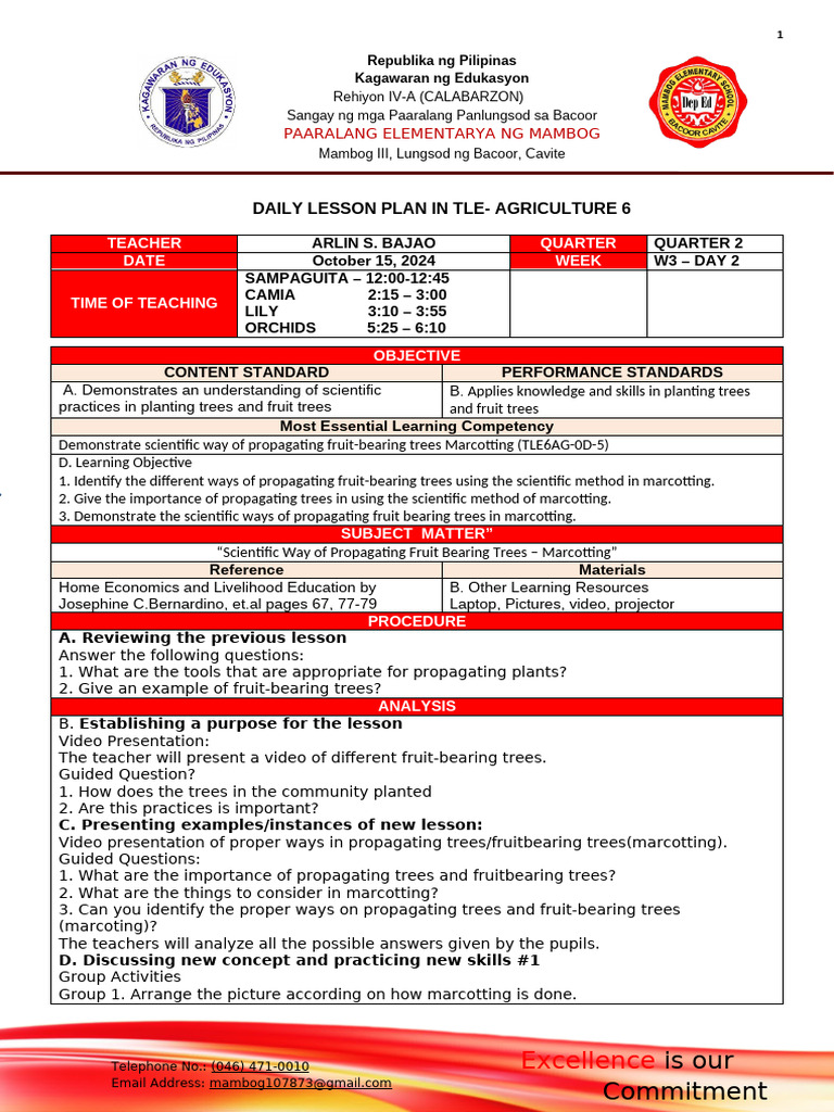 Agriculture Q3 W4D2 | PDF