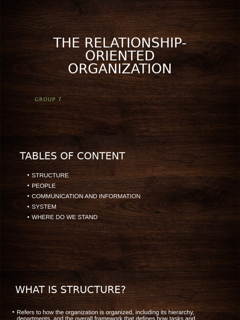 Building a Relationship-Oriented Organization | PDF | Information ...
