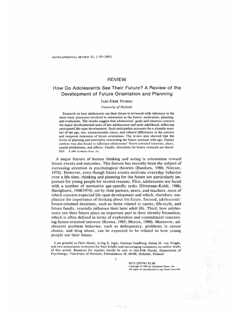 Future orientation | PDF