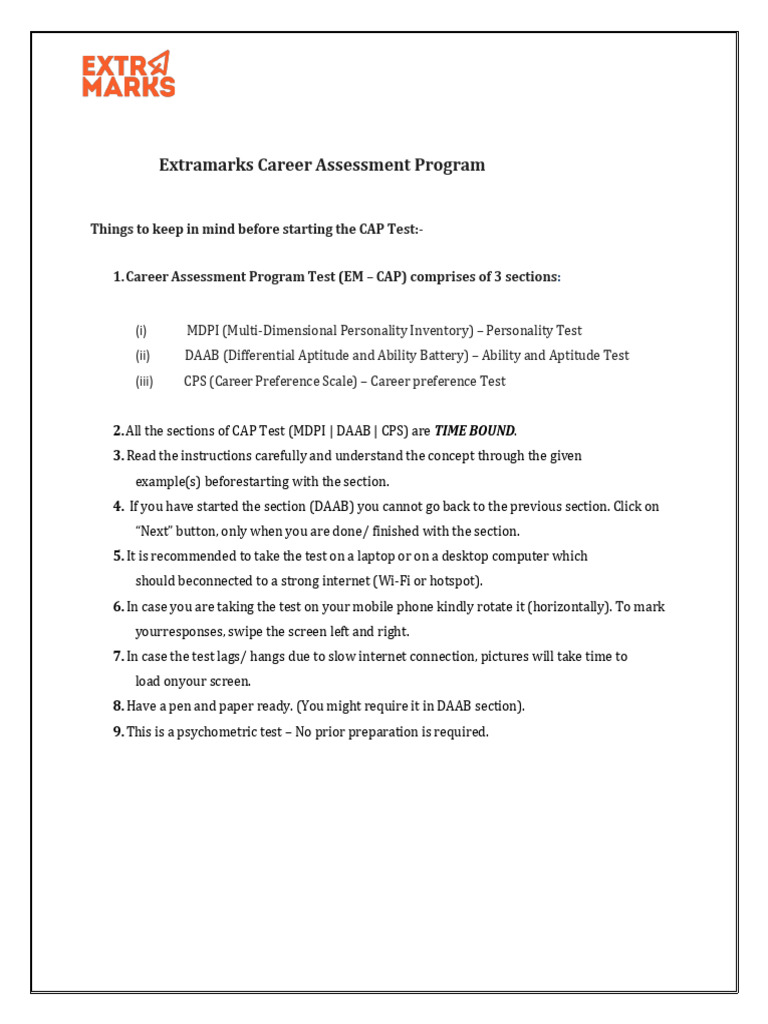 CAP Instructions & Steps | PDF