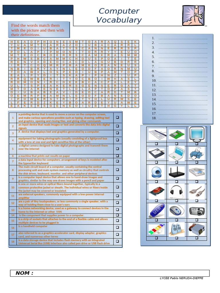 01-Computers Vocabulary | PDF