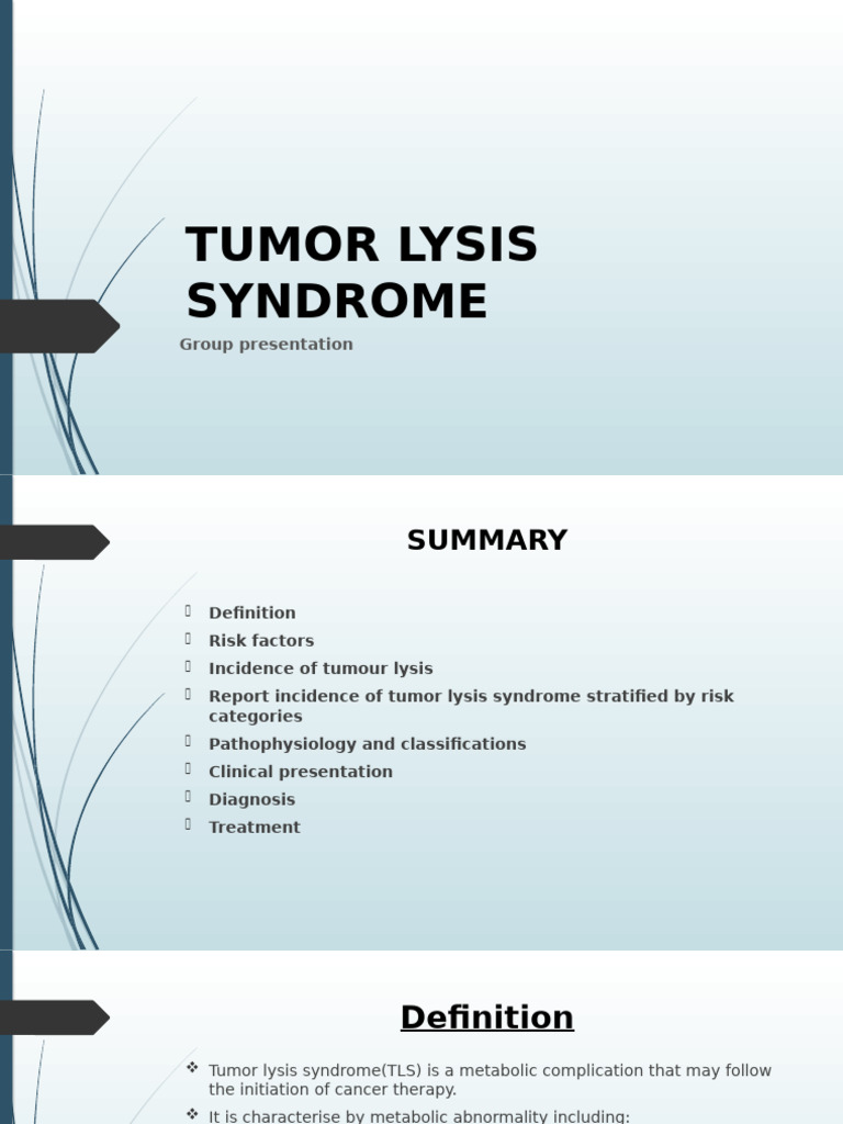 Tumor lysis syndrome | PDF
