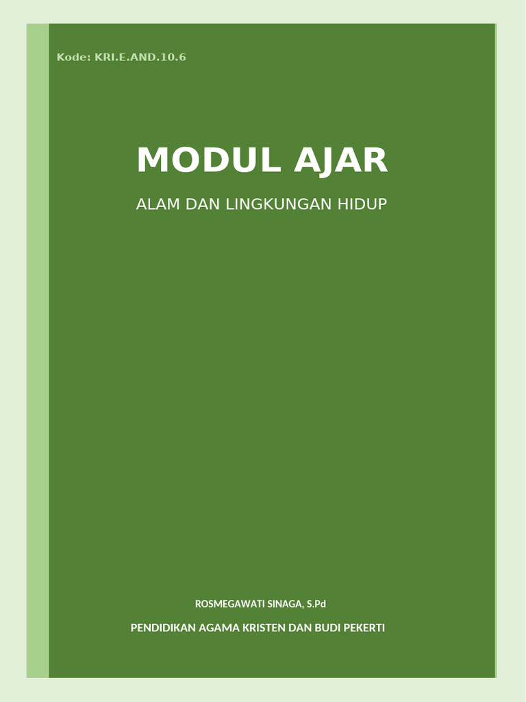 Modul Ajar Agama Kristen (OBSERVASI) | PDF
