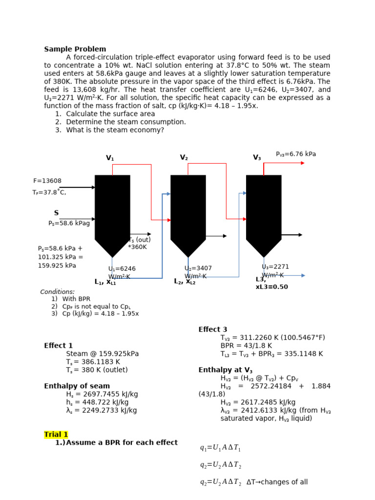 Sample Problem Hematra (Evap) | PDF