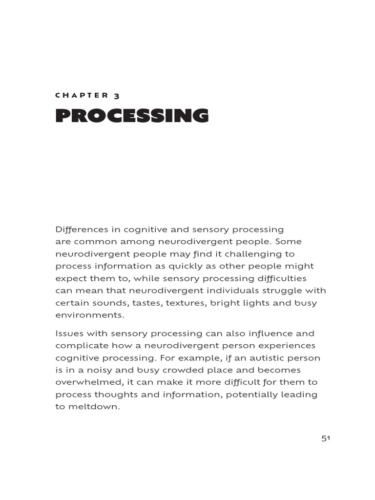 The Pocket Guide To Neurodiversity - (3. Processing) | PDF