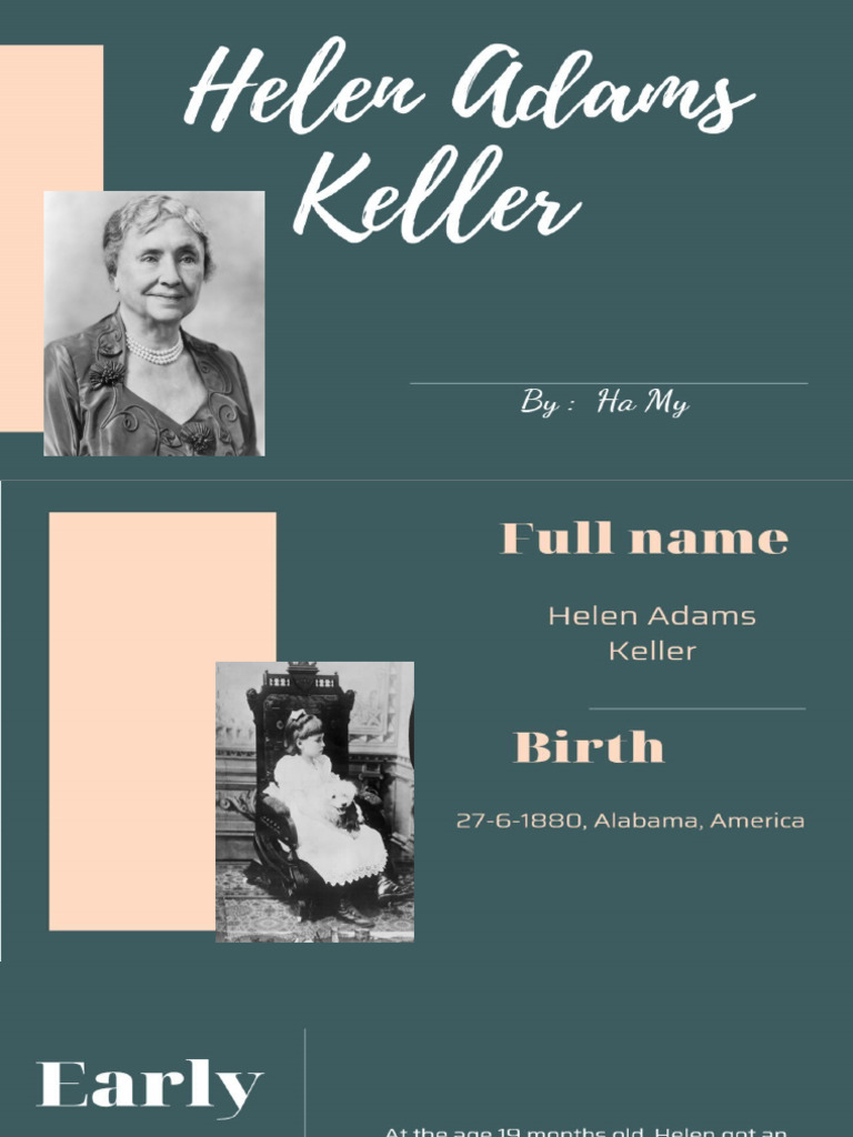 Helen Keller Biography Ha My | PDF