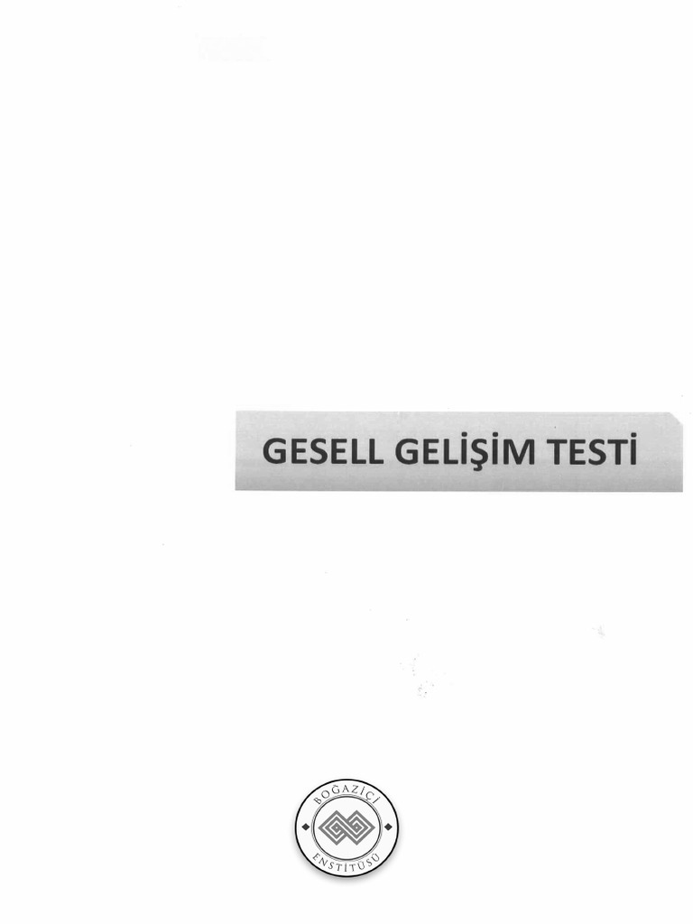 Gesell Geli̇şi̇m Testi̇ M | PDF