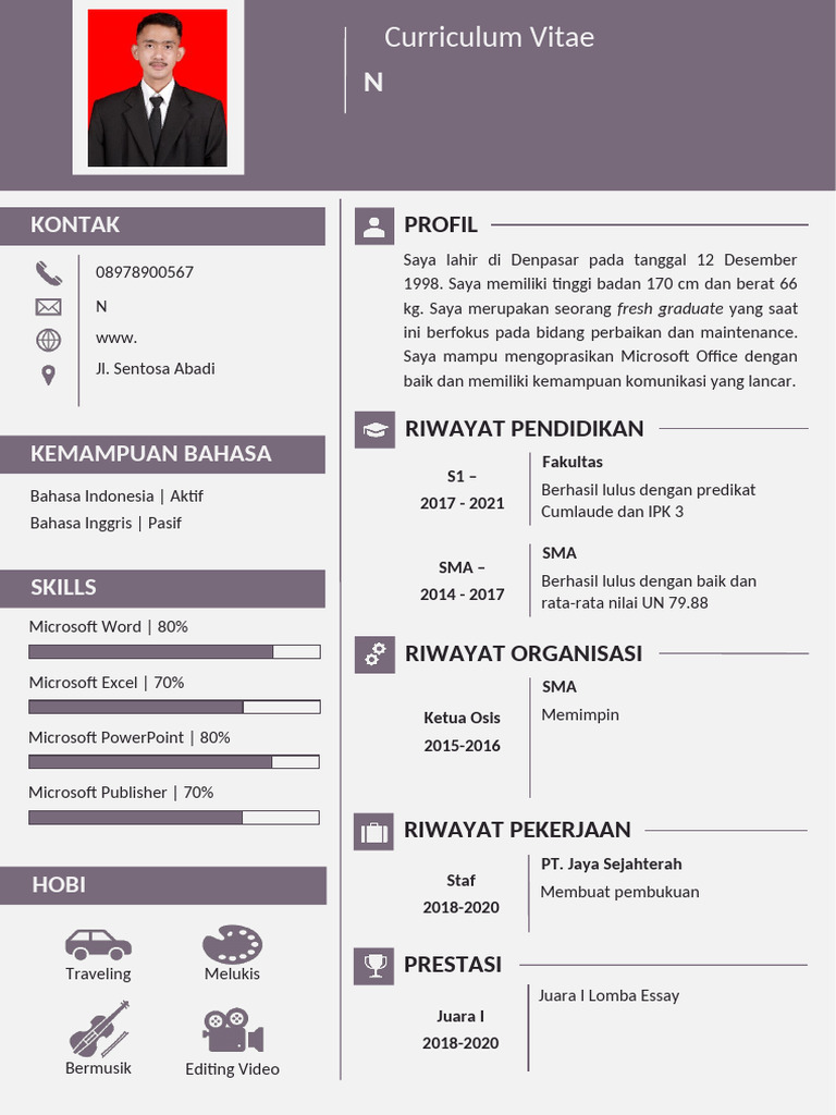 Format CV | PDF